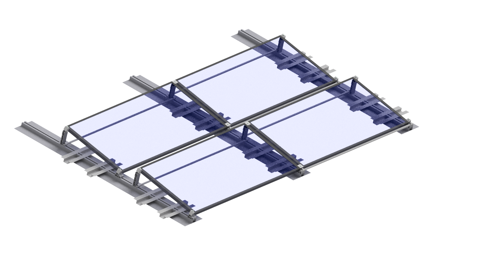 Unterkonstruktion Flachdach - POLLMEIER PV-MountingSystems